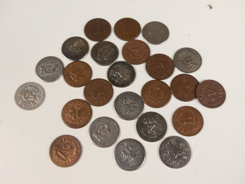 Vintage "SPIELGELD" muntjes - Kringwinkel