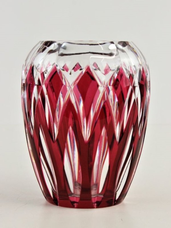 Robijnrood vaasje Val Saint Lambert - Kringwinkel
