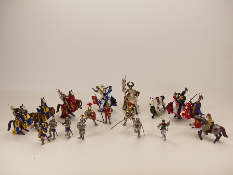 Vintage Schleich/Papo Ridder & paard figuren - Kringwinkel