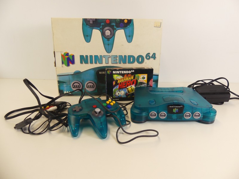 Nintendo 64 - Ice Blue Console - Kringwinkel