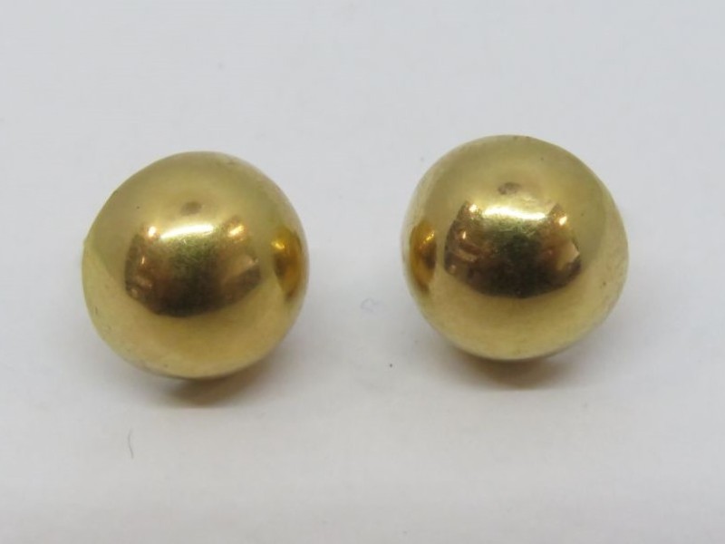 Halve bol oorbellen 18 K - Kringwinkel